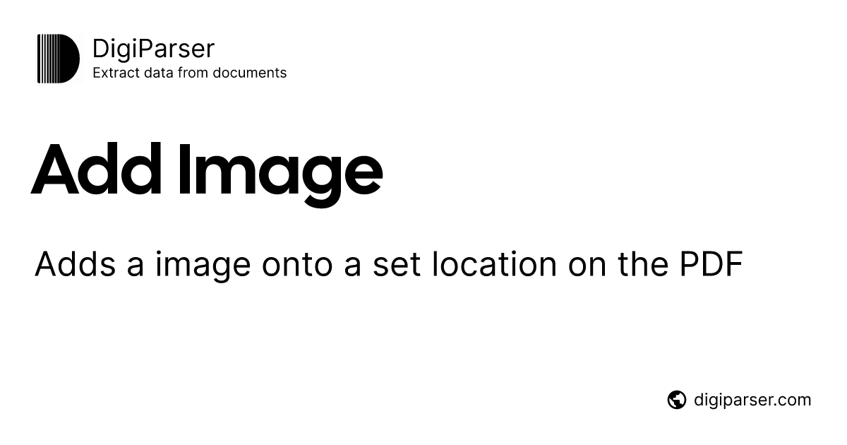 Add Image - Free online PDF tool by DigiParser